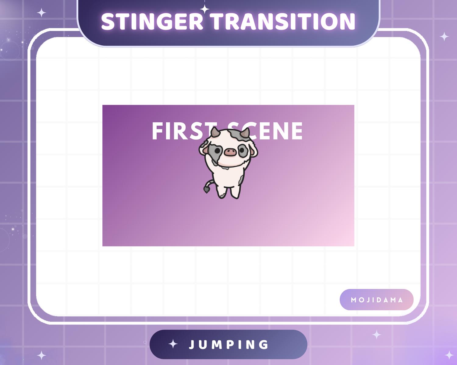 Cow Jumping Twitch Transition Stinger Animation Obs Streamlabs Cute ...