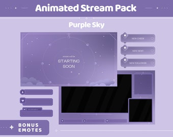 Pixel Purple Stream Overlay Twitch Overlay Package - Etsy