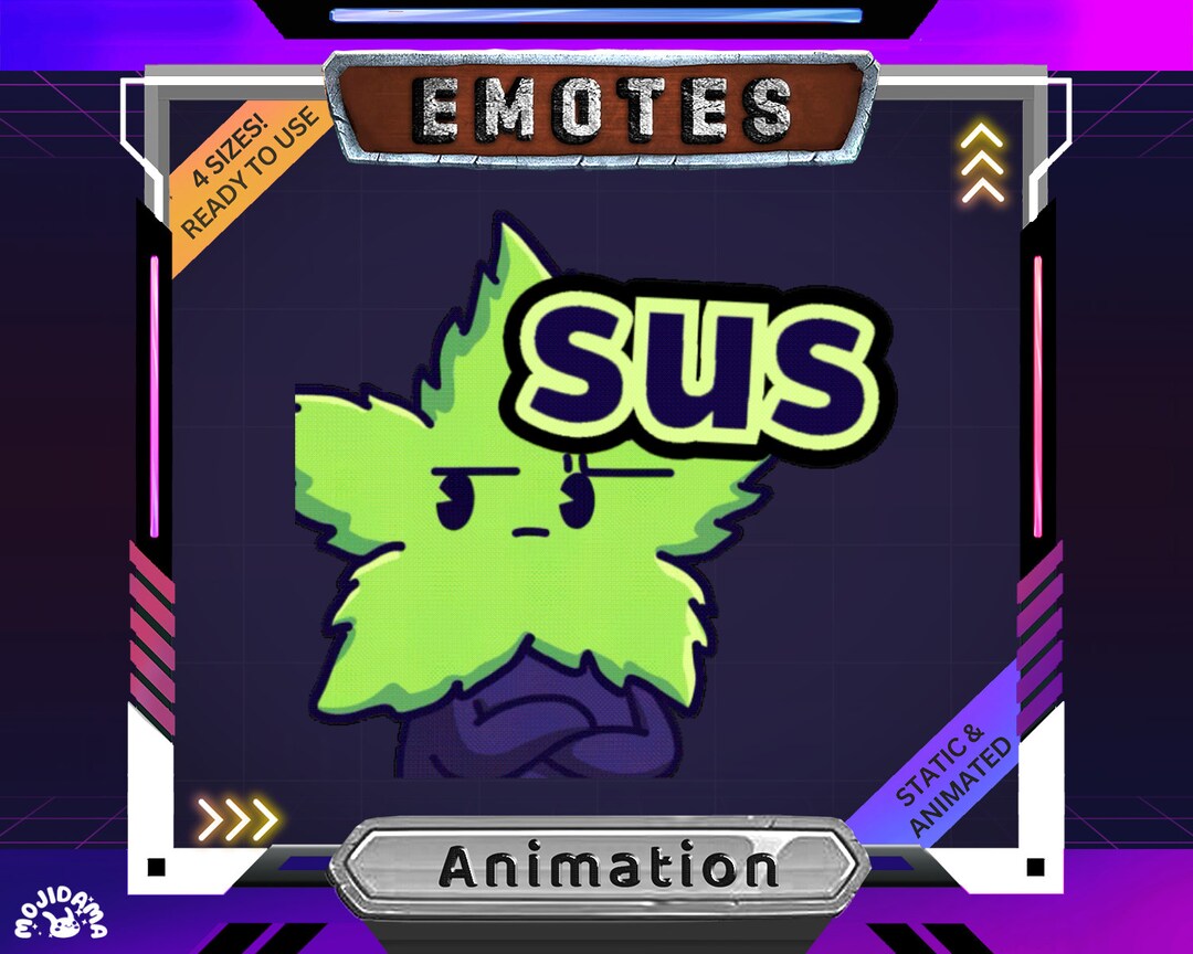 Sus Emotes Stream Animation Twitch Cute Leaf Cat Bunny High Funny ...