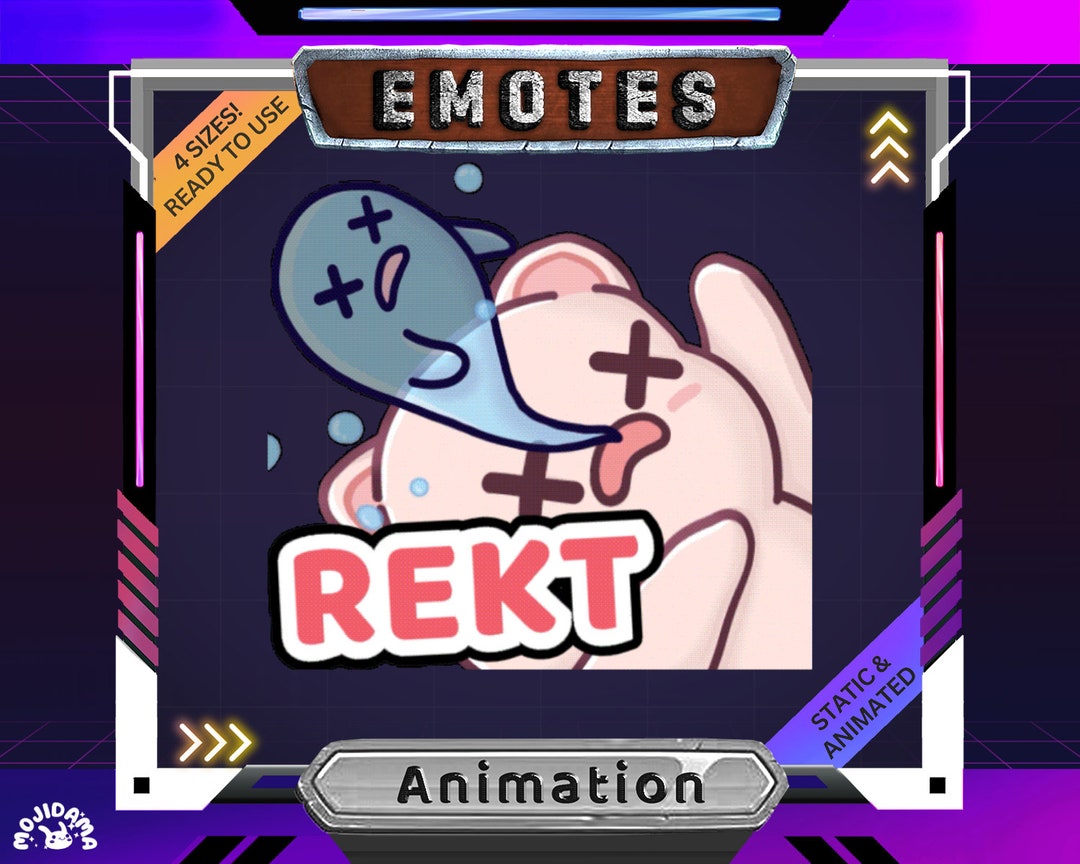 Rekt Cat Animated Emote: Funny Twitch Stream Asset (digital Download ...