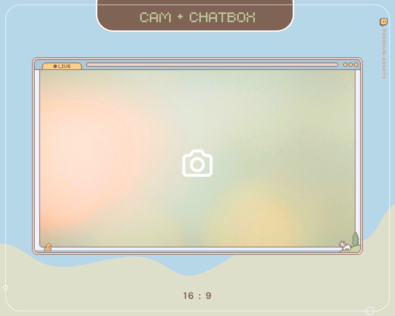 Y2K Party Farm Cam Overlay: Animated Twitch Stream Frame (digital ...