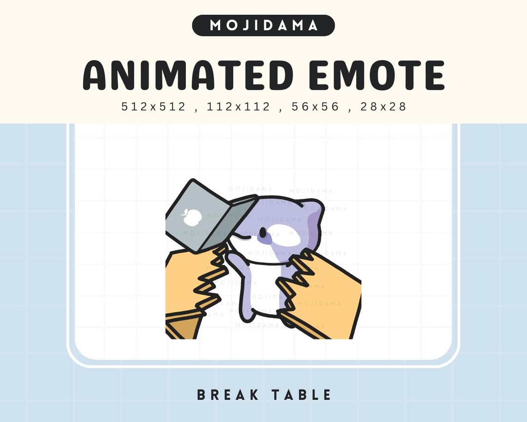 Animated Angry Dolphin Twitch Emote: Chibi Break Table (digital ...