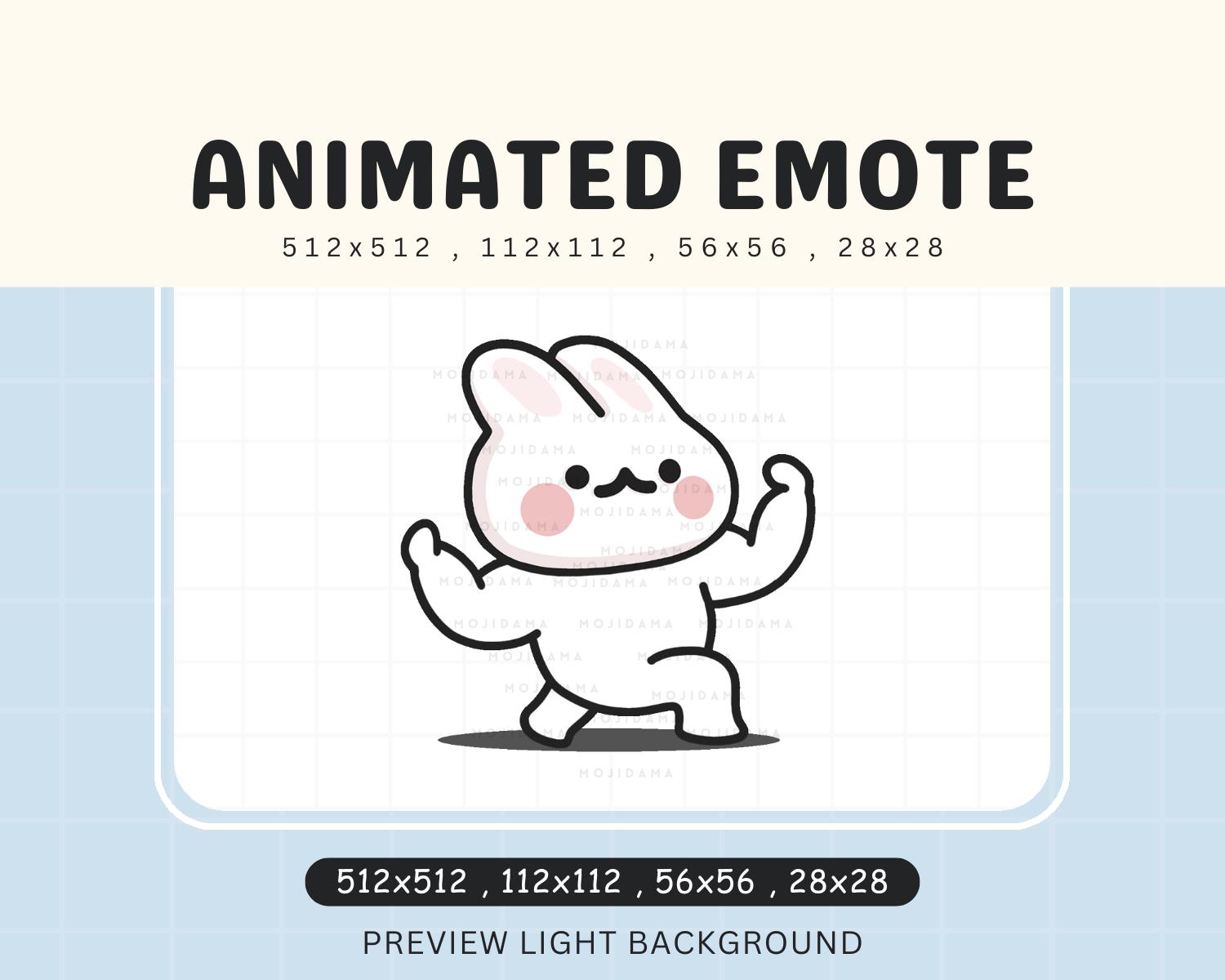 Animated Buff Bunny Emote: Gym Muscle Rabbit - Twitch, Discord, Youtube ...
