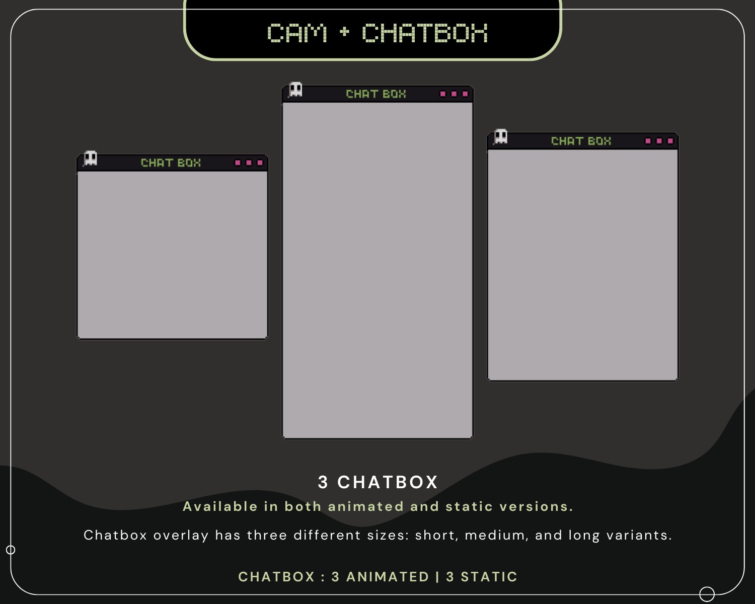 Halloween Ghost Twitch Chatbox Overlay Animation Star Aesthetic Cute ...