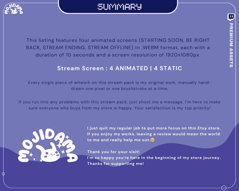 Bunny Twitch Screens Animation Scenes Stream Overlay Cute Kitty ...