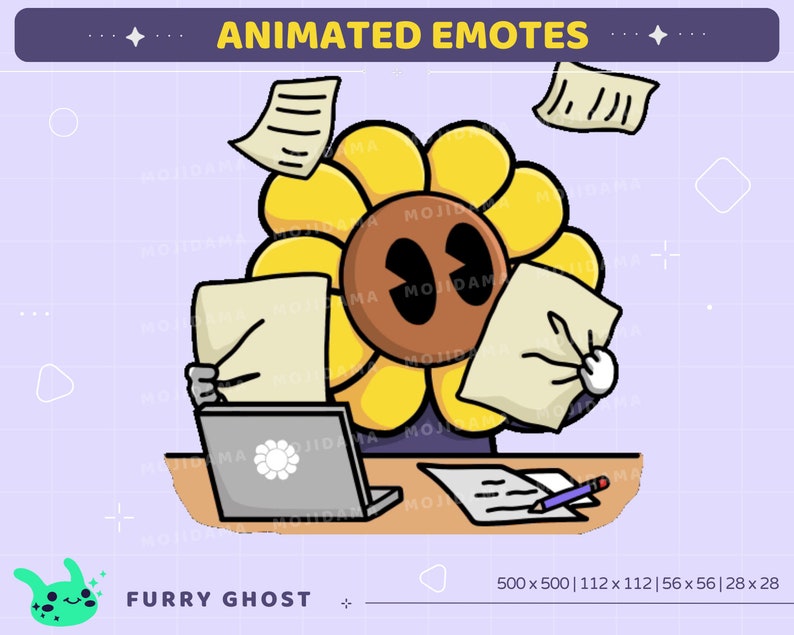 Flower Emotes Animation Funny Plant Animated Cute Emote Set - Etsy