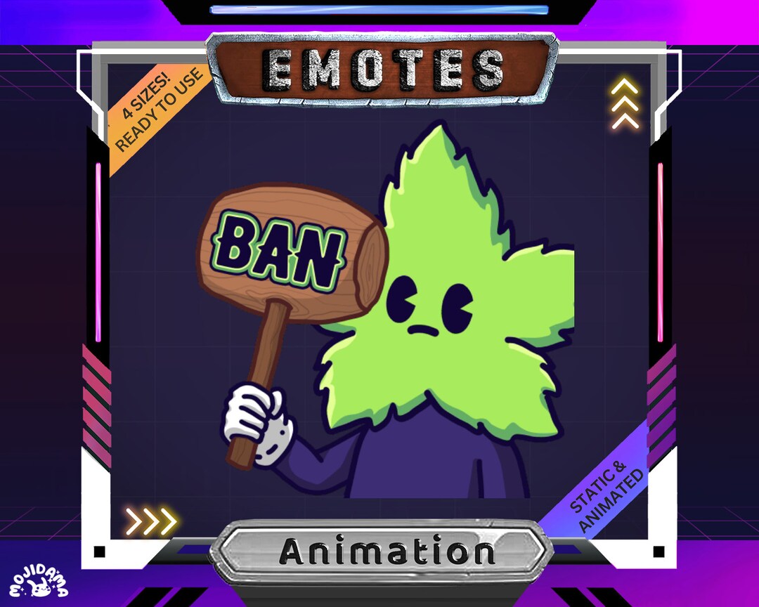 Ban Emotes Twitch Animation Stream Cute Cat Bunny High Funny Dancing ...