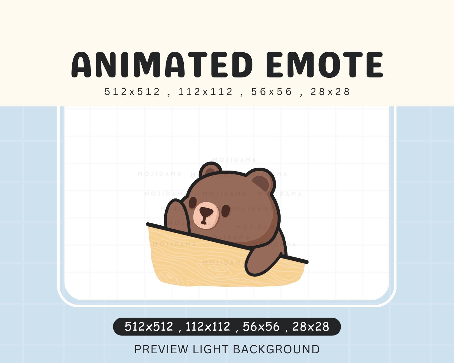 Bear Twitch Animated Emotes Bongo Cute Chibi Meme Hit Table Cozy Emote ...