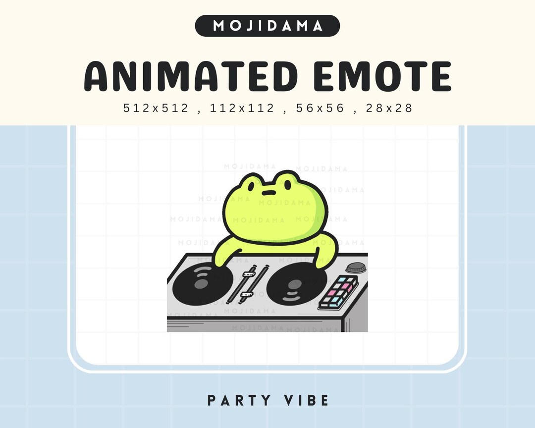 Animated Frog Twitch Emote: Chibi Pepe Party Vibes (digital Download ...