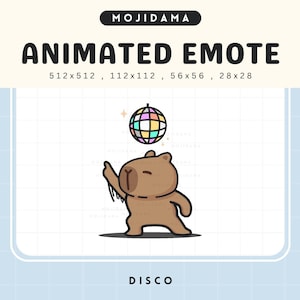 Capybara Disco Emote: Animated Twitch/discord Stream Chibi (digital ...