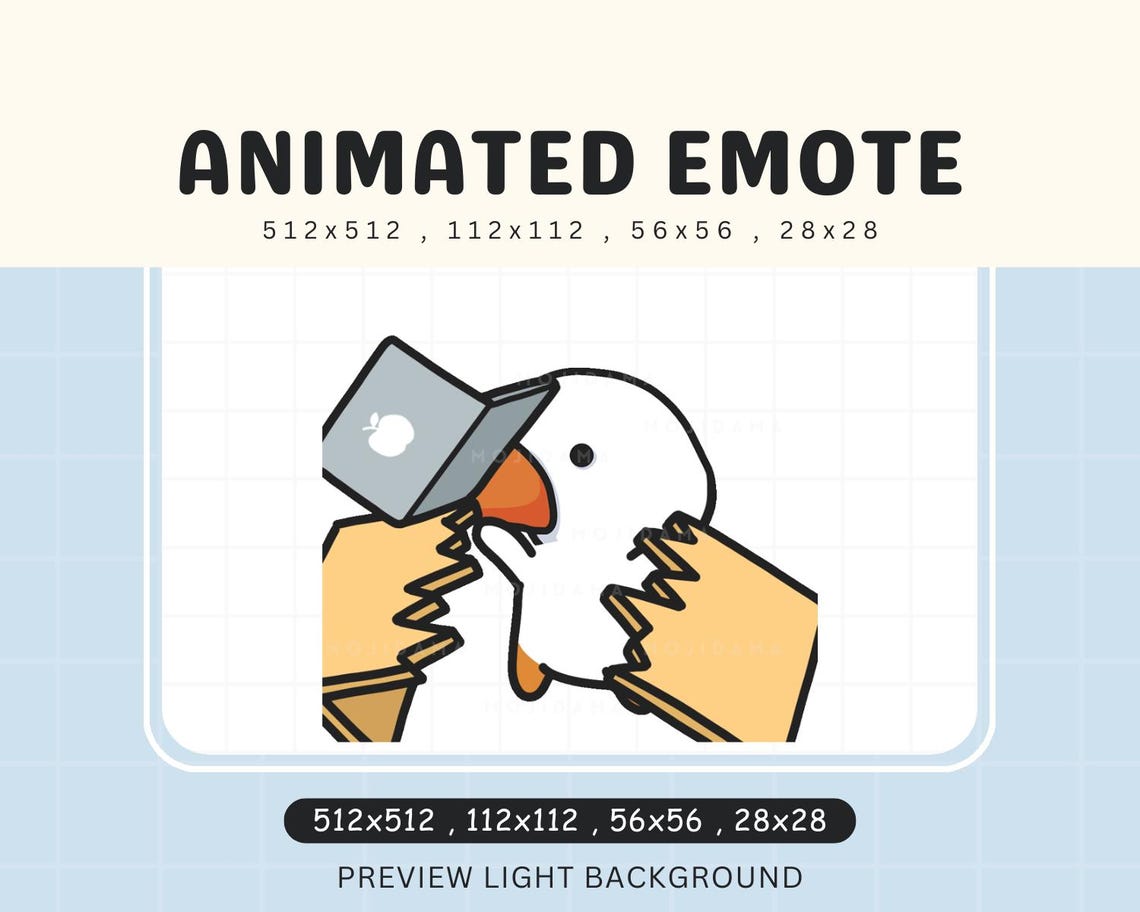 Goose Twitch Emotes Animation Angry Cute Chibi Animated Emot Kawaii ...