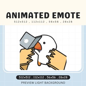 Goose Twitch Emotes Animation Angry Cute Chibi Animated Emot Kawaii ...