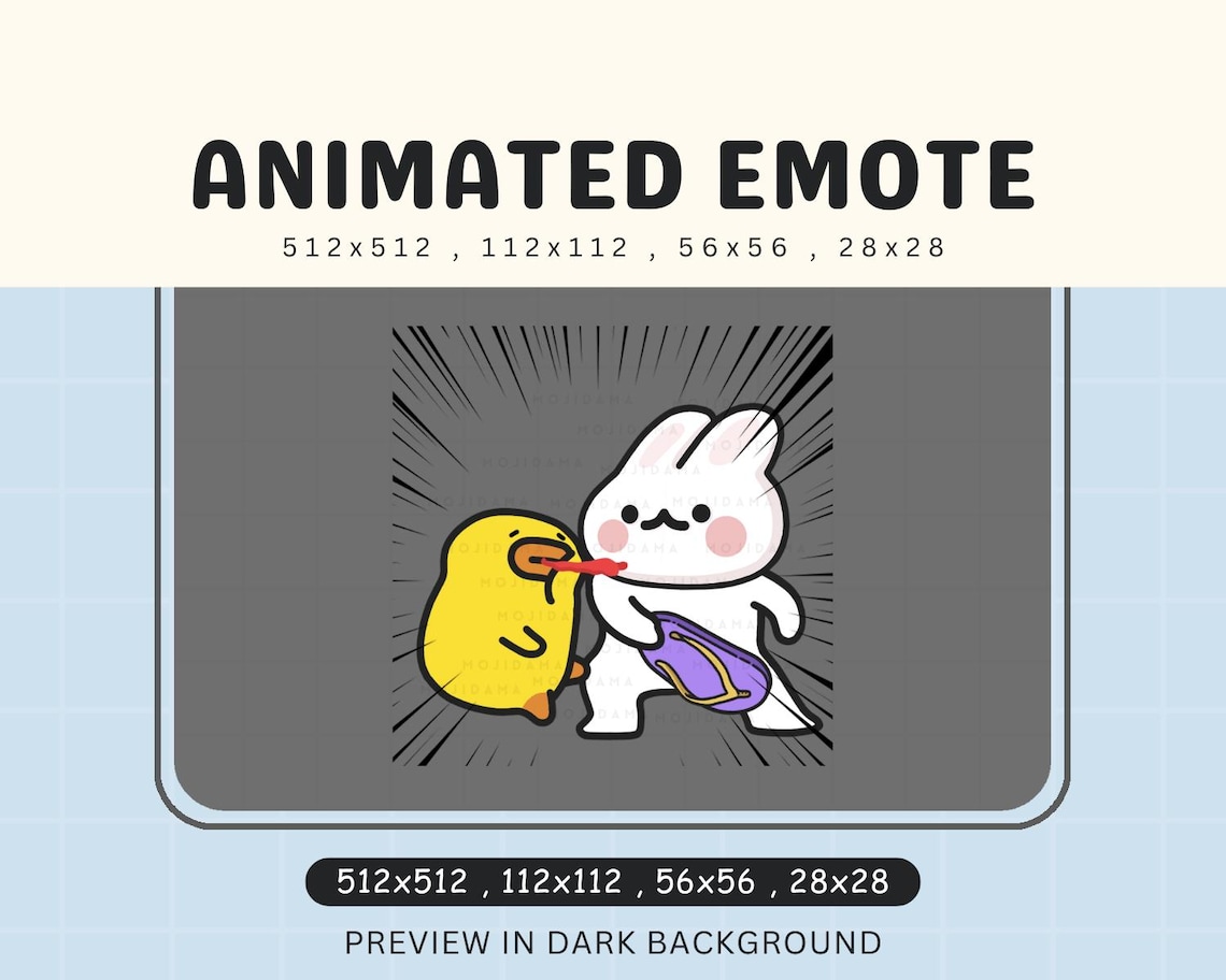 Animated Bunny Sandal Slap Emote: Funny Twitch/discord Stream Asset ...