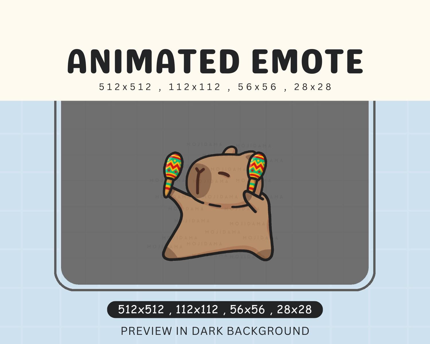 Animated Dancing Capybara Emote: Funny Chibi Twitch/discord (digital ...