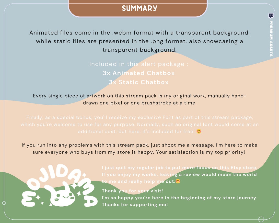 Cat Twitch Chatbox Animation Overlays Animated Green Kitty Chat Obs ...