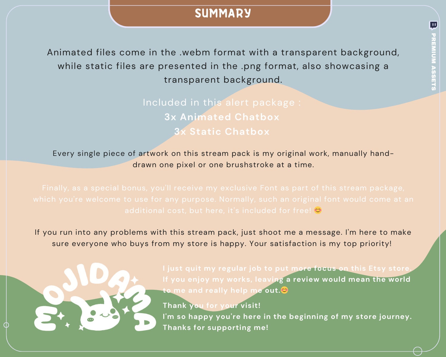 Cat Twitch Chatbox Animation Overlays Animated Green Kitty Chat Obs ...