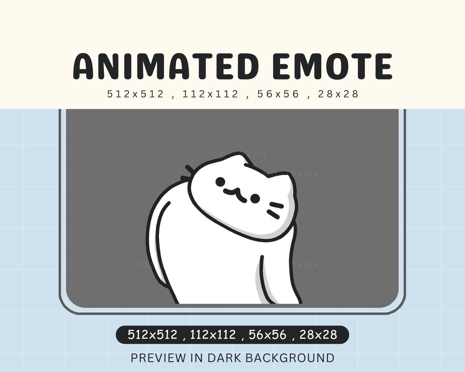White Cat Twitch Emotes Animation Wiggle Cute Chibi Animated Kitten ...