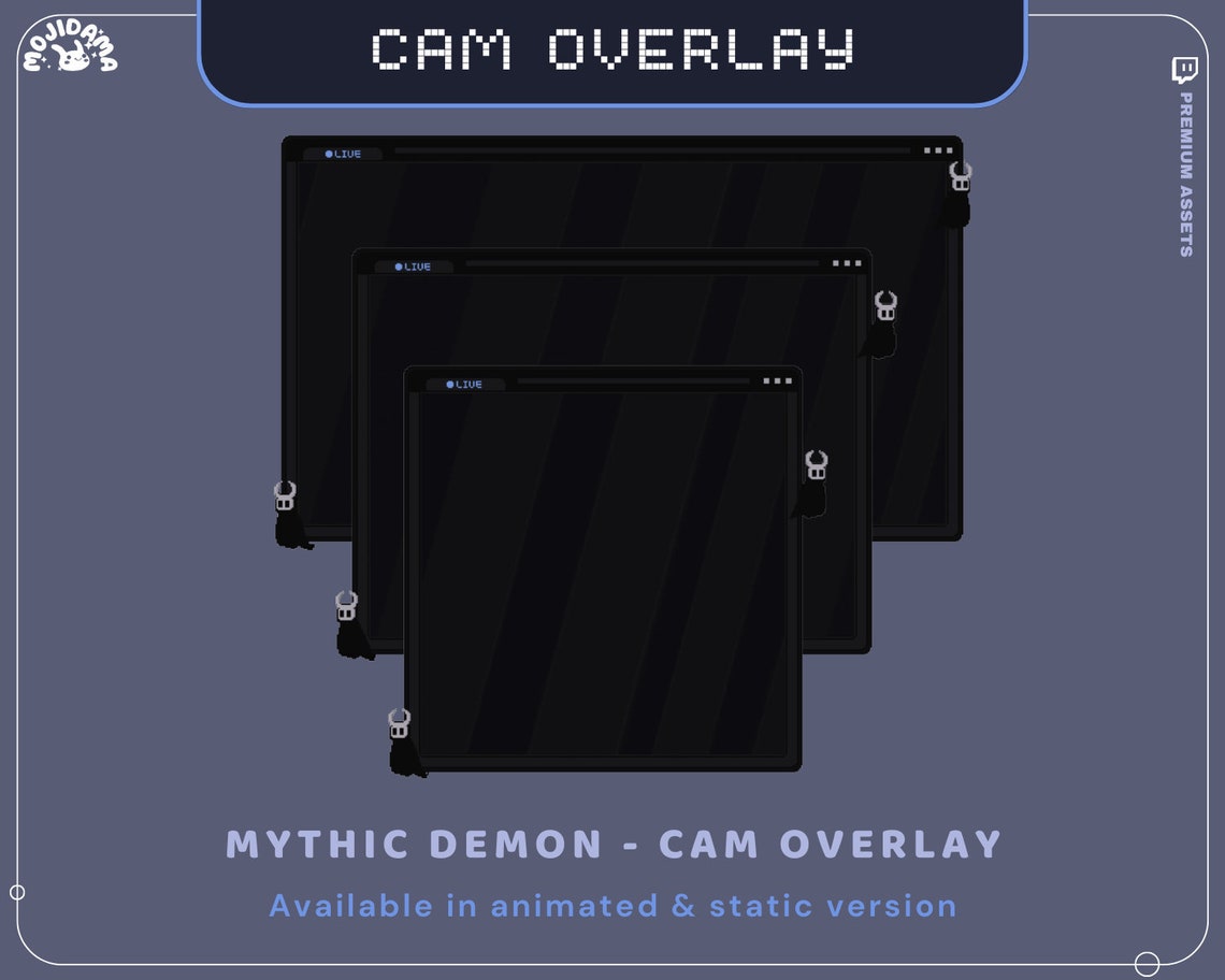 Twitch Cam Overlay Animation Spooky Ghost Devil Animated Stream Demon ...