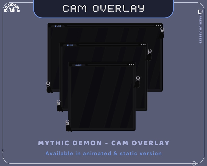 Twitch Cam Overlay Animation Spooky Ghost Devil Animated Stream Demon ...