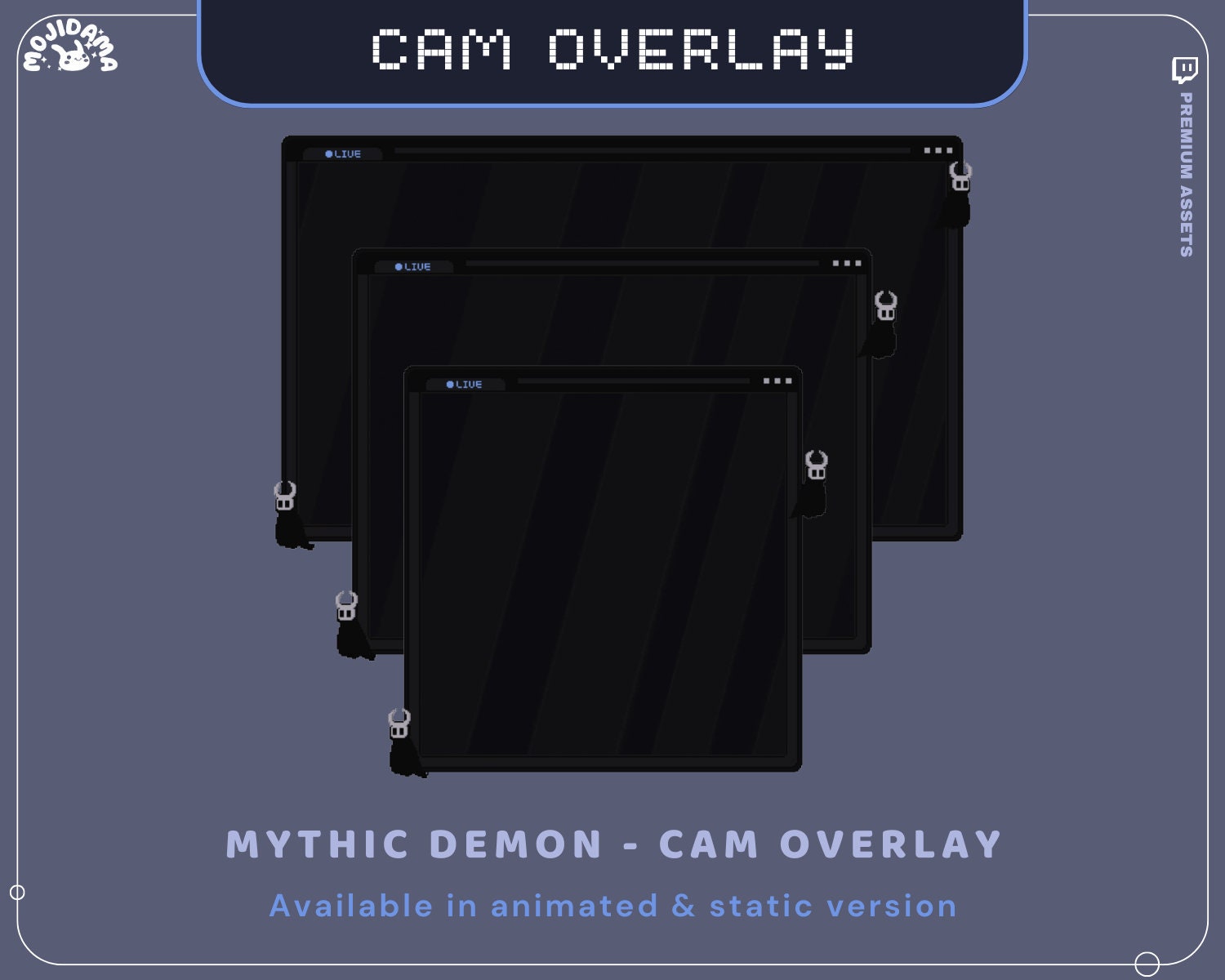 Twitch Cam Overlay Animation Spooky Ghost Devil Animated Stream Demon ...