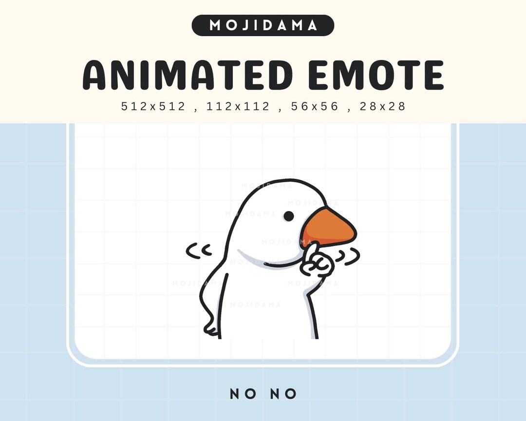 Goose Emotes Twitch Animation Animated Stream No Nope Silly Cute Chibi ...