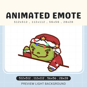 Animated Grinch Twitch Emote: Chibi Bongo Cat for Livestreaming Twitch ...