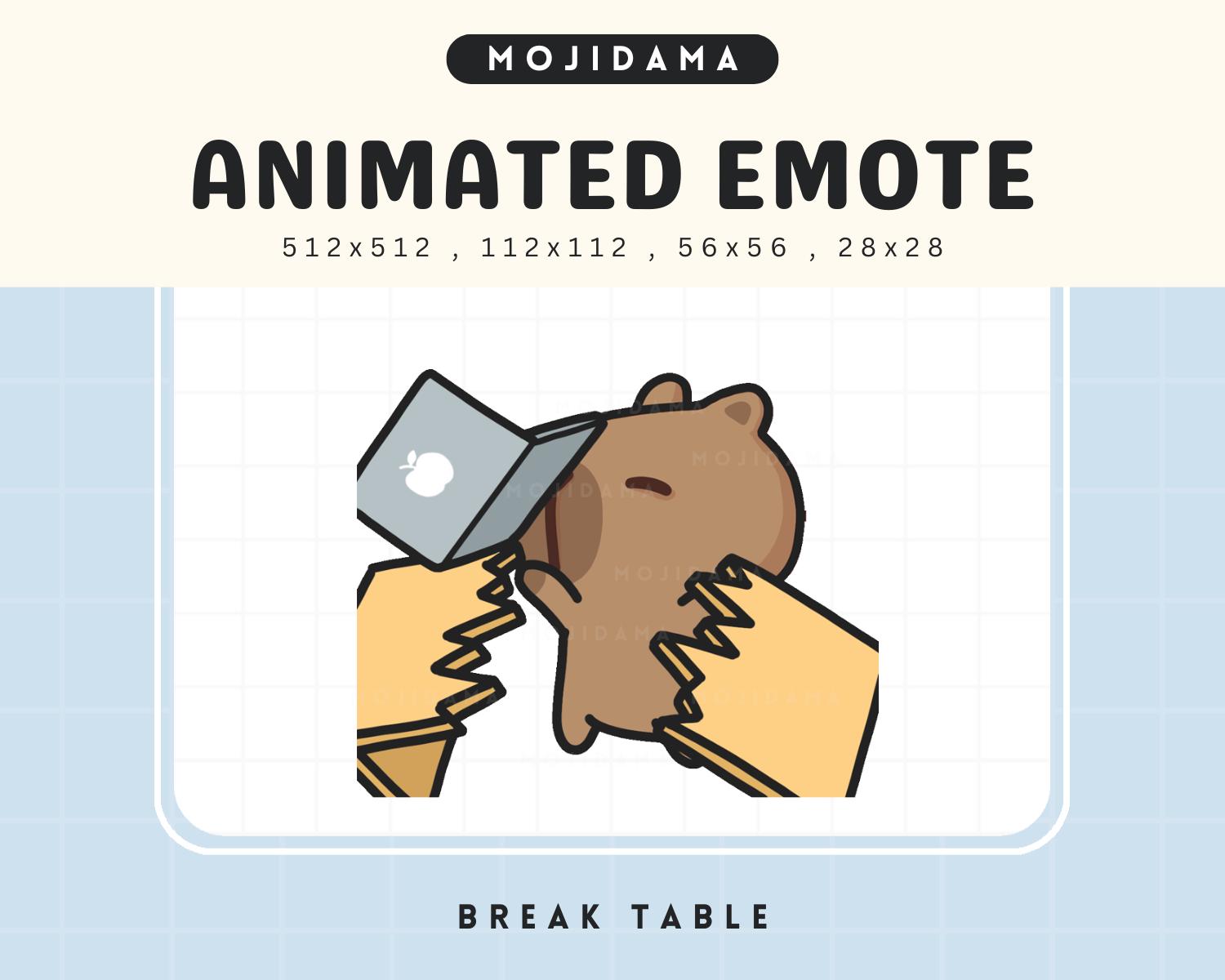 Capybara Twitch Emotes Animation Angry Cute Chibi Animated Emot Kawaii ...