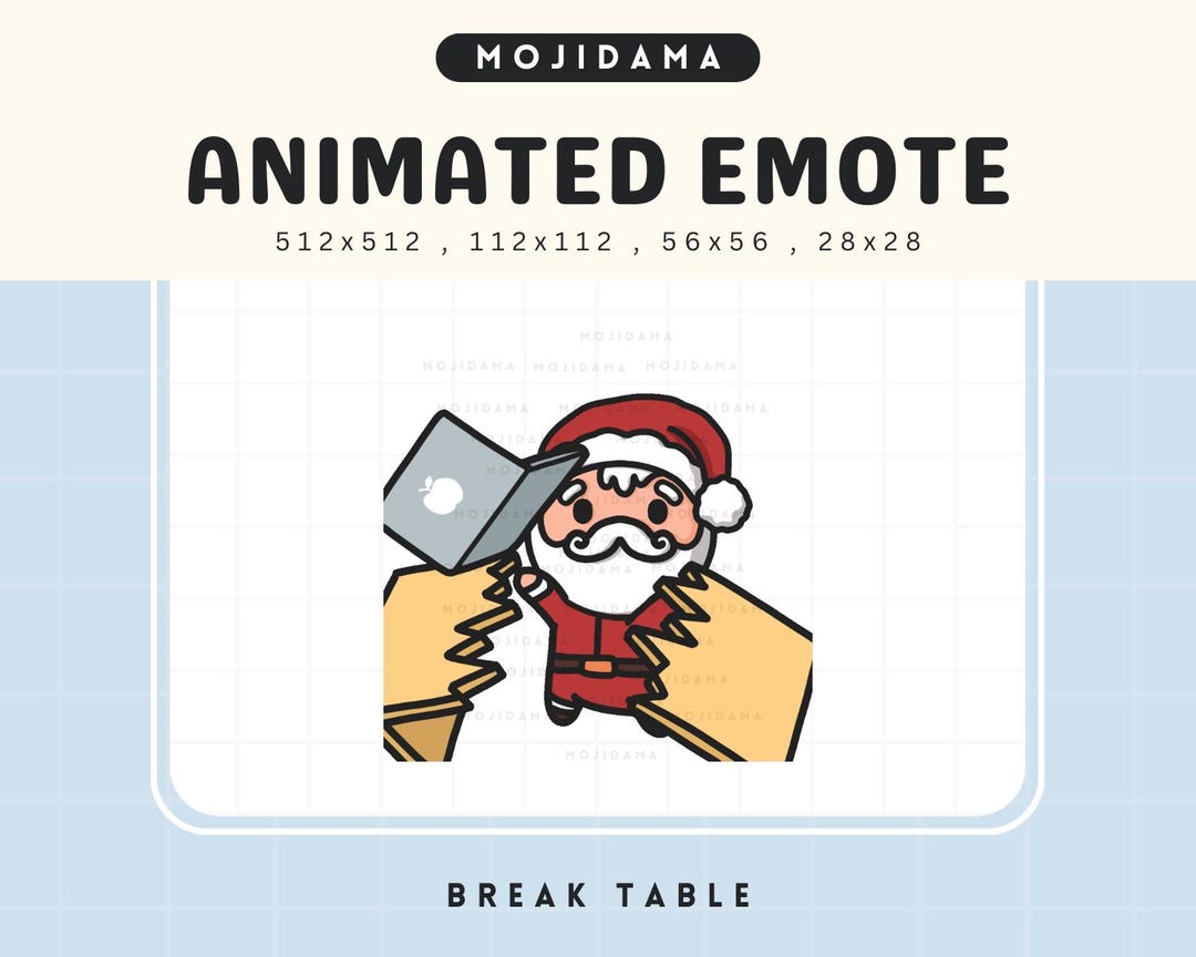 Angry Santa Twitch Emote: Chibi Animated Break Table (digital Download ...