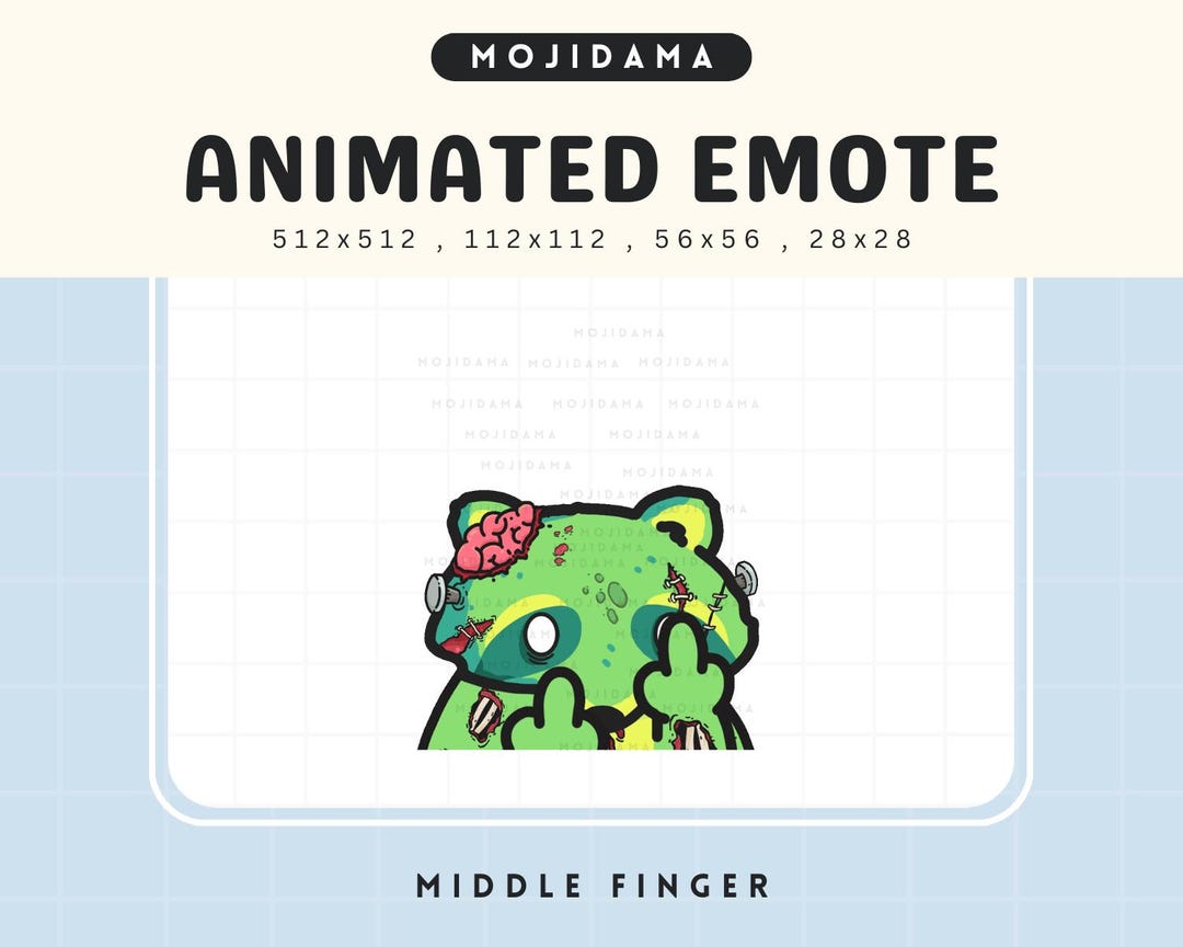 Raccoon Halloween Emotes Middle Finger: Chibi Animated Twitch Stream ...