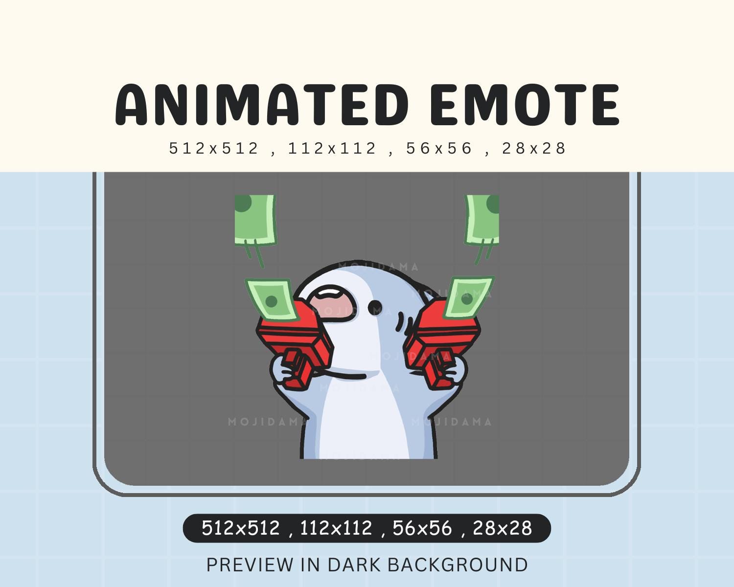 Shark Twitch Emotes Animation Money Rich Cute Chibi Animated Fish ...
