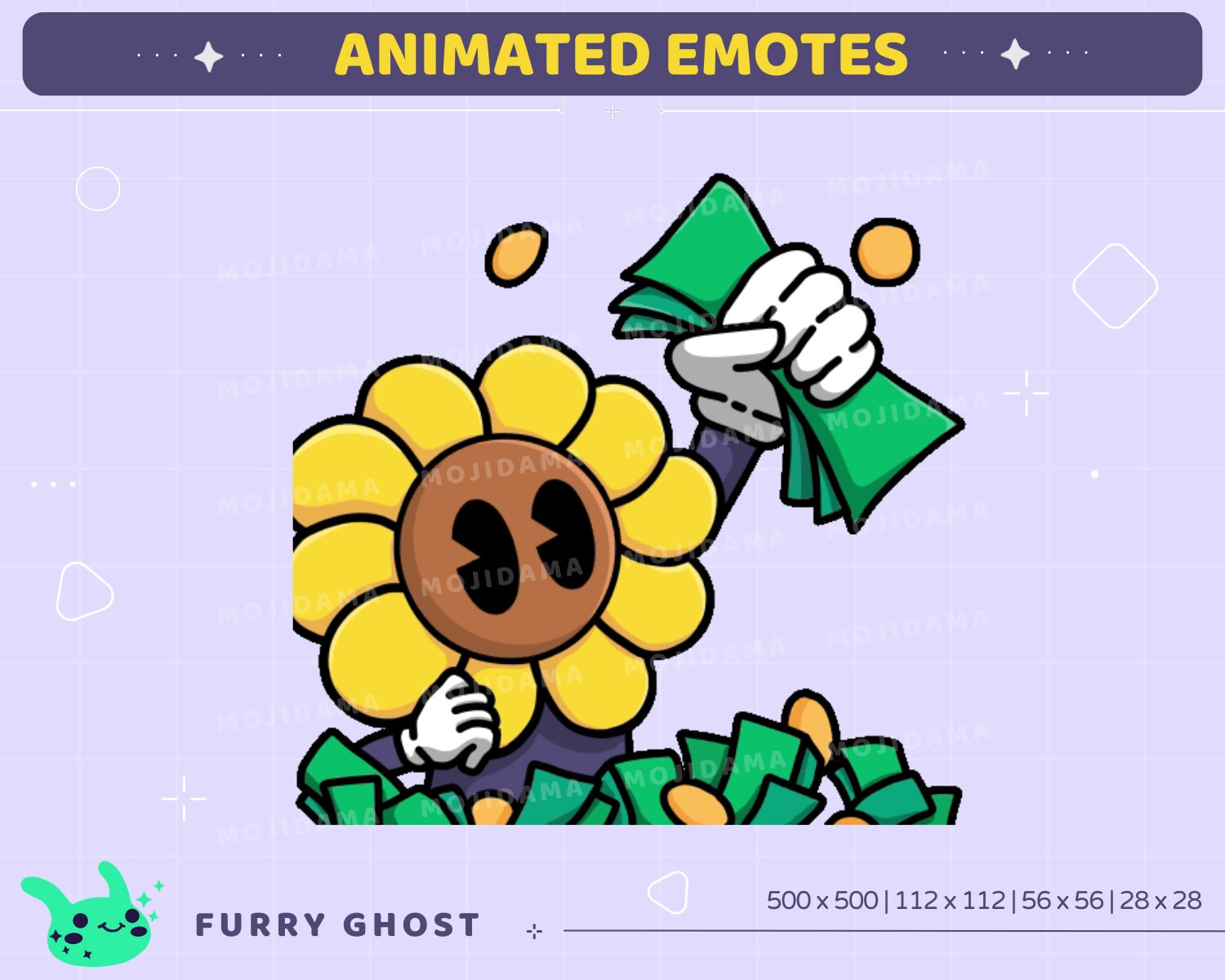 Flower Emotes Animation Funny Plant Animated Cute Emote Set - Etsy
