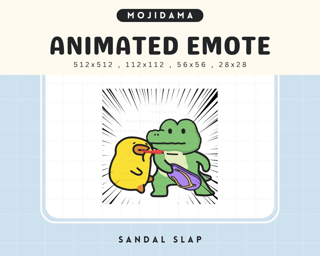 Crocodile Chancla Slap Emotes Twitch Throw Sandal Animated Alligator ...