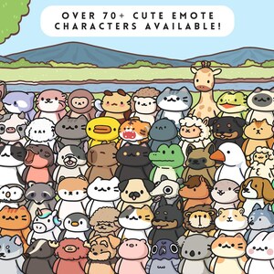 Cat Grumpy Emotes Twitch Animation Orange Black White Kitty Angry Chibi ...