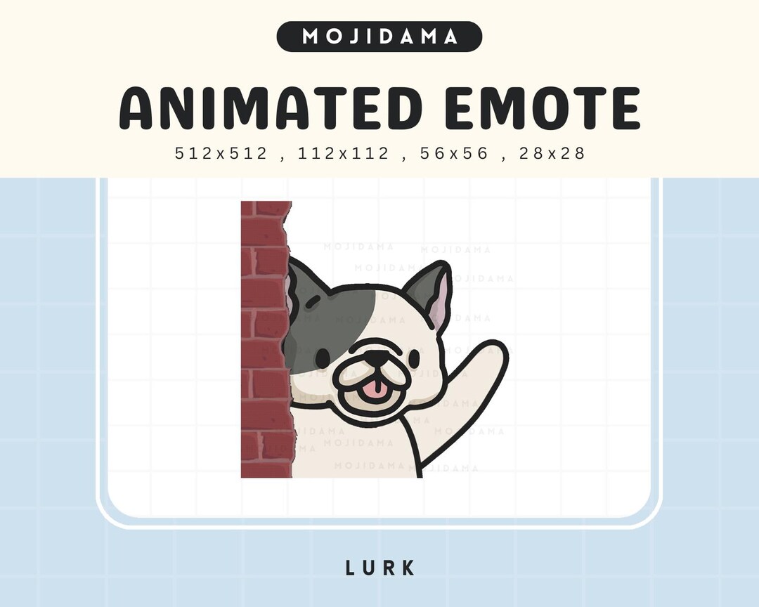French Bulldog Lurking Dog Emotes Twitch Animated Lurk Peek Hello Cute ...