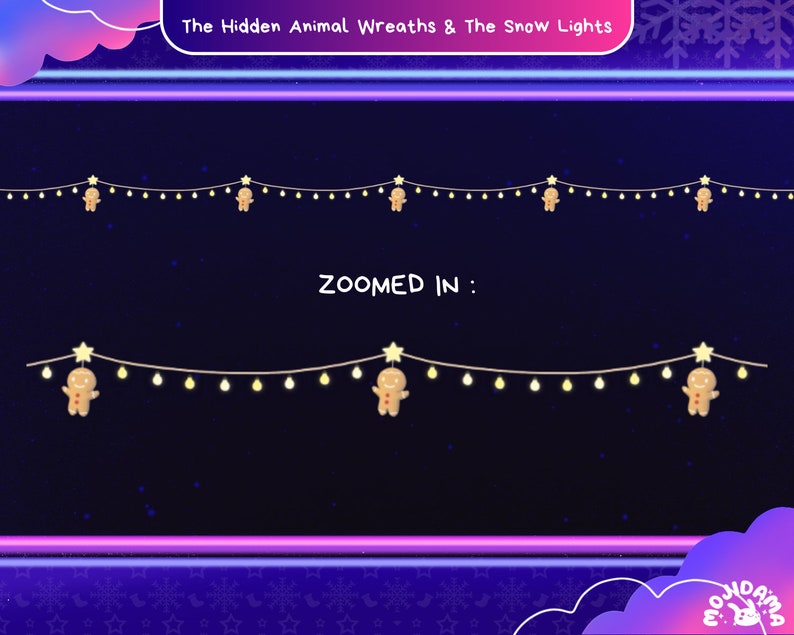 Animated Twitch Christmas Neon Light Overlays Streaming Animation Xmas ...