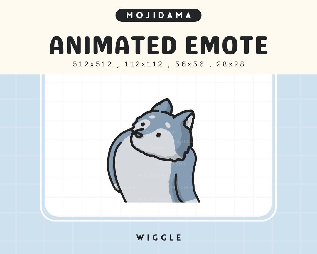 Wiggle Wolf Twitch Emotes Animation Cute Chibi Animated Wolves Stream ...
