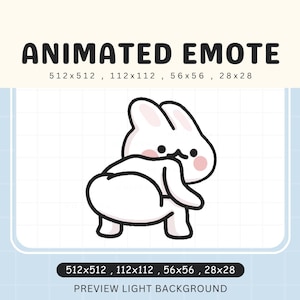 Twerking Bunny Twitch Emotes Animation Cute Chibi Twerk Rabbit Animated ...