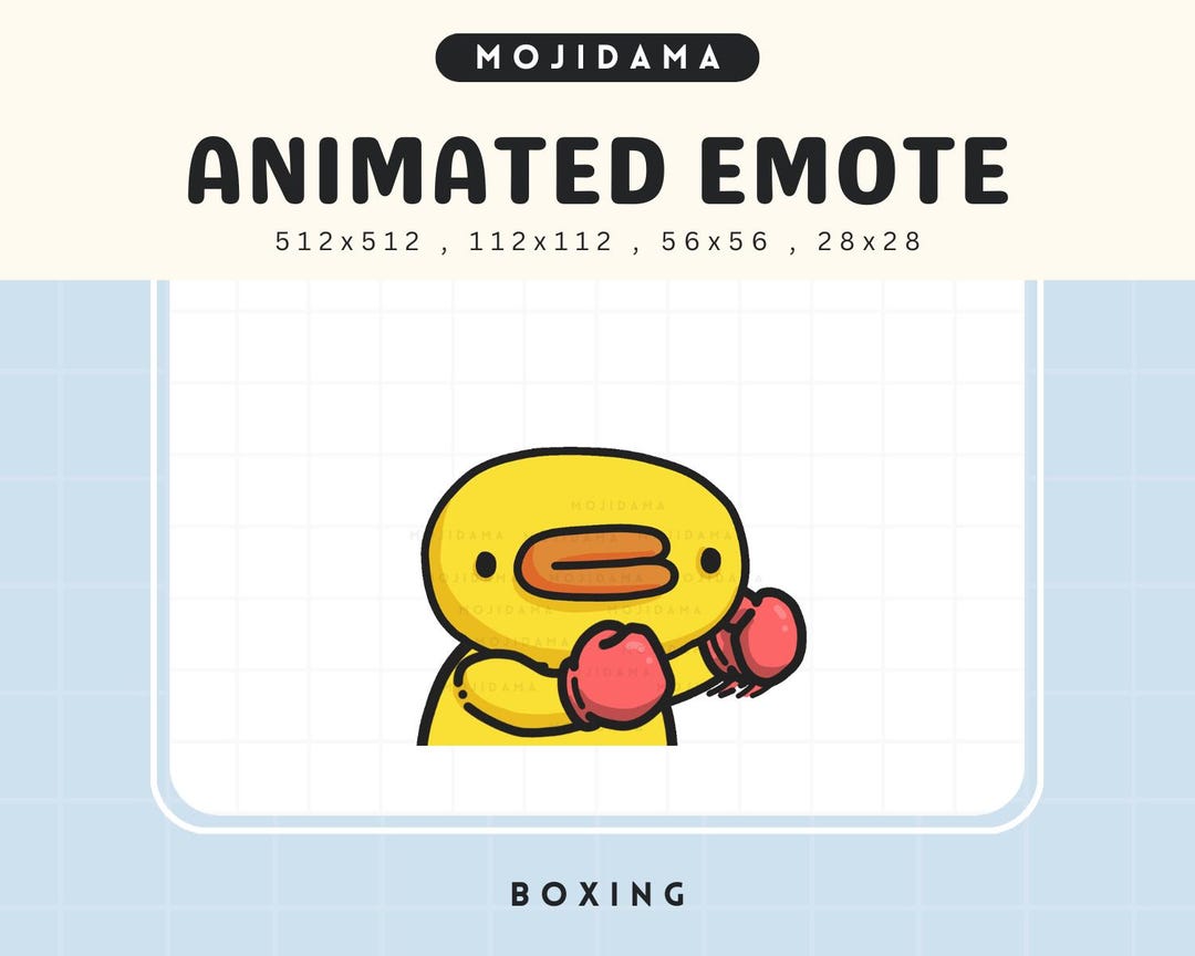 Duck Boxing Emotes Animated Punch Twitch Angry Cute Emote Funny ...