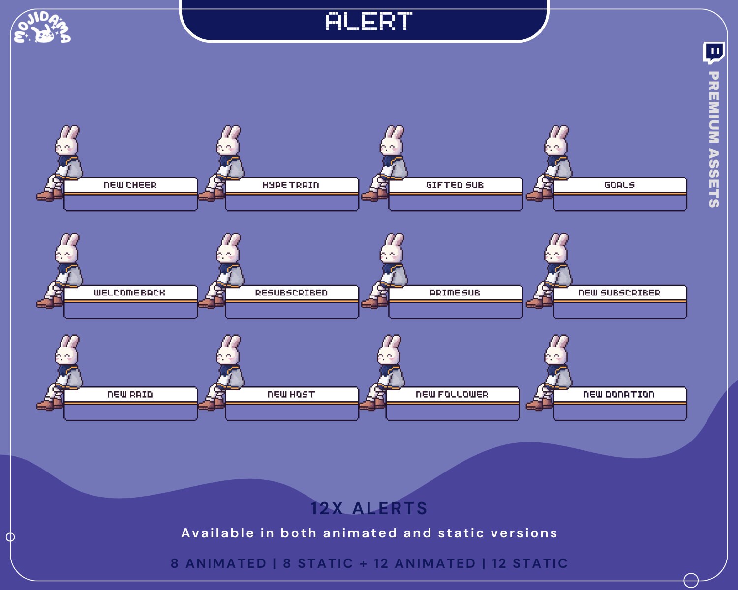 Cat Twitch Stream Alert Cozy Overlay Animation Obs Streamlabs Studio ...