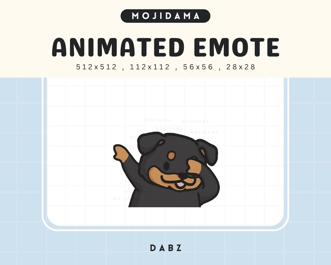 Dabbing Rottweiler Dog Emotes Twitch Dabz Dance Animation Puppies Dab ...