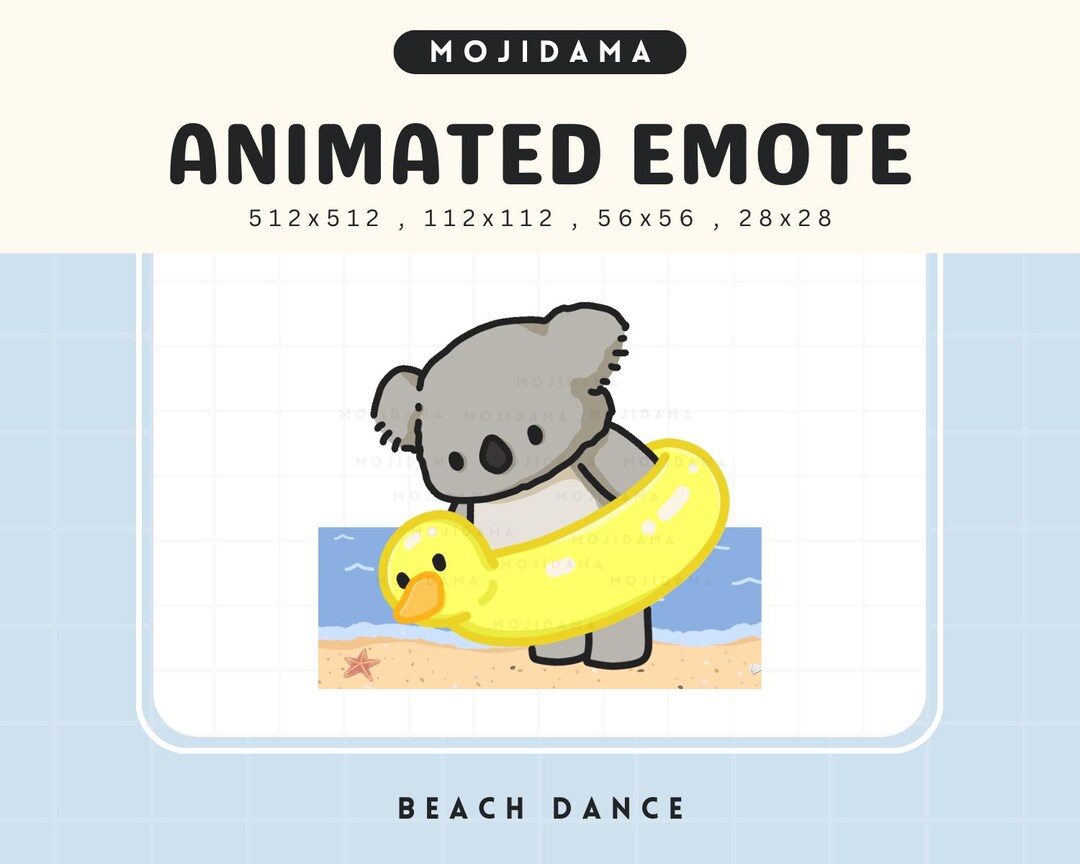 Koala Dance Animated Emote: Chibi Summer Vibes (digital Download) - Etsy
