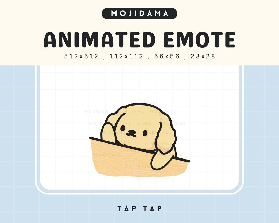 Golden Retriever Dog Emotes Twitch Bongo Animated Meme Cute Chibi ...