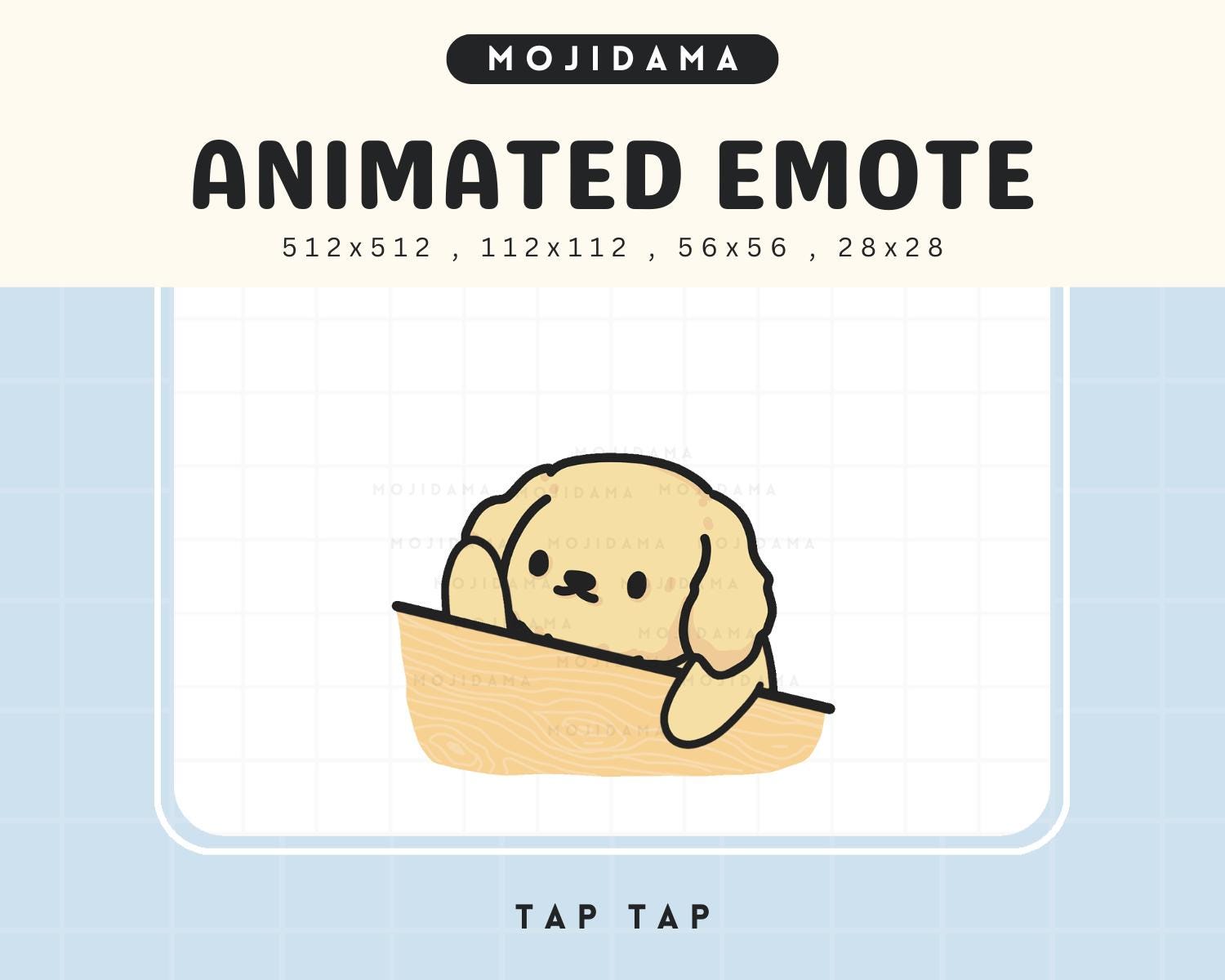 Golden Retriever Dog Emotes Twitch Bongo Animated Meme Cute Chibi ...