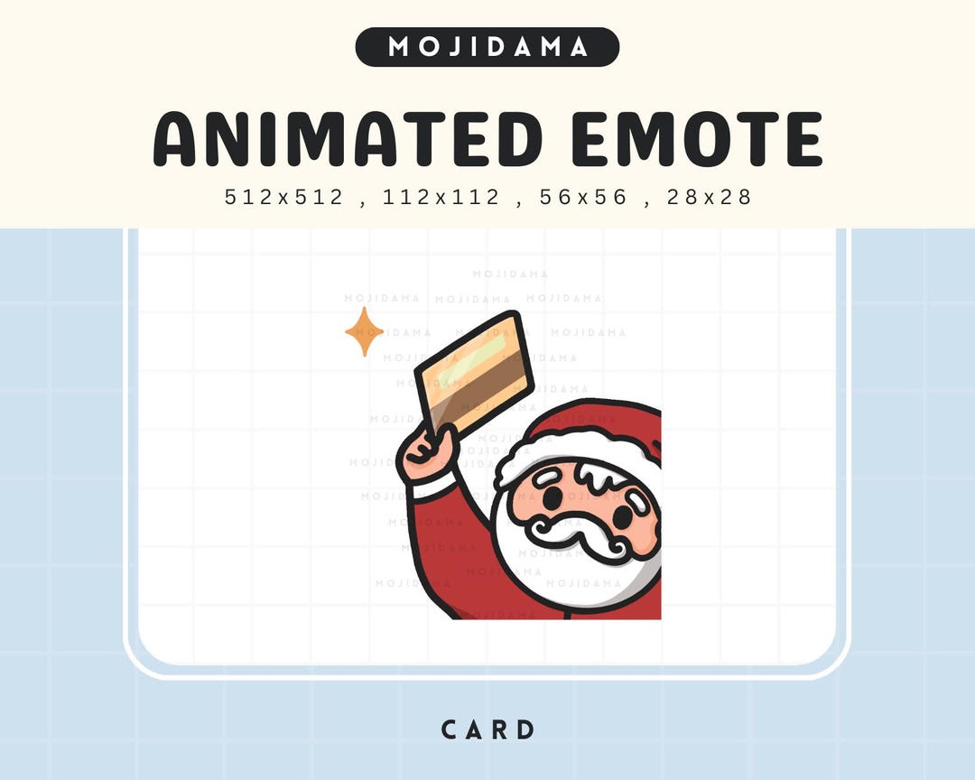 Santa Money Animated Emote: Christmas Twitch Swipe Card Emotes Streamer ...