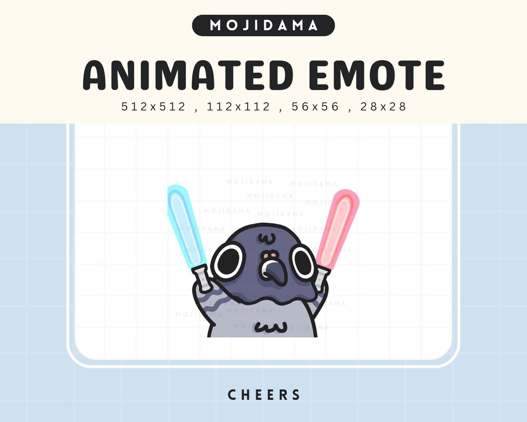 Pigeon Cheers Twitch Emotes Animated Cheering Silly Hype Happy Cute ...