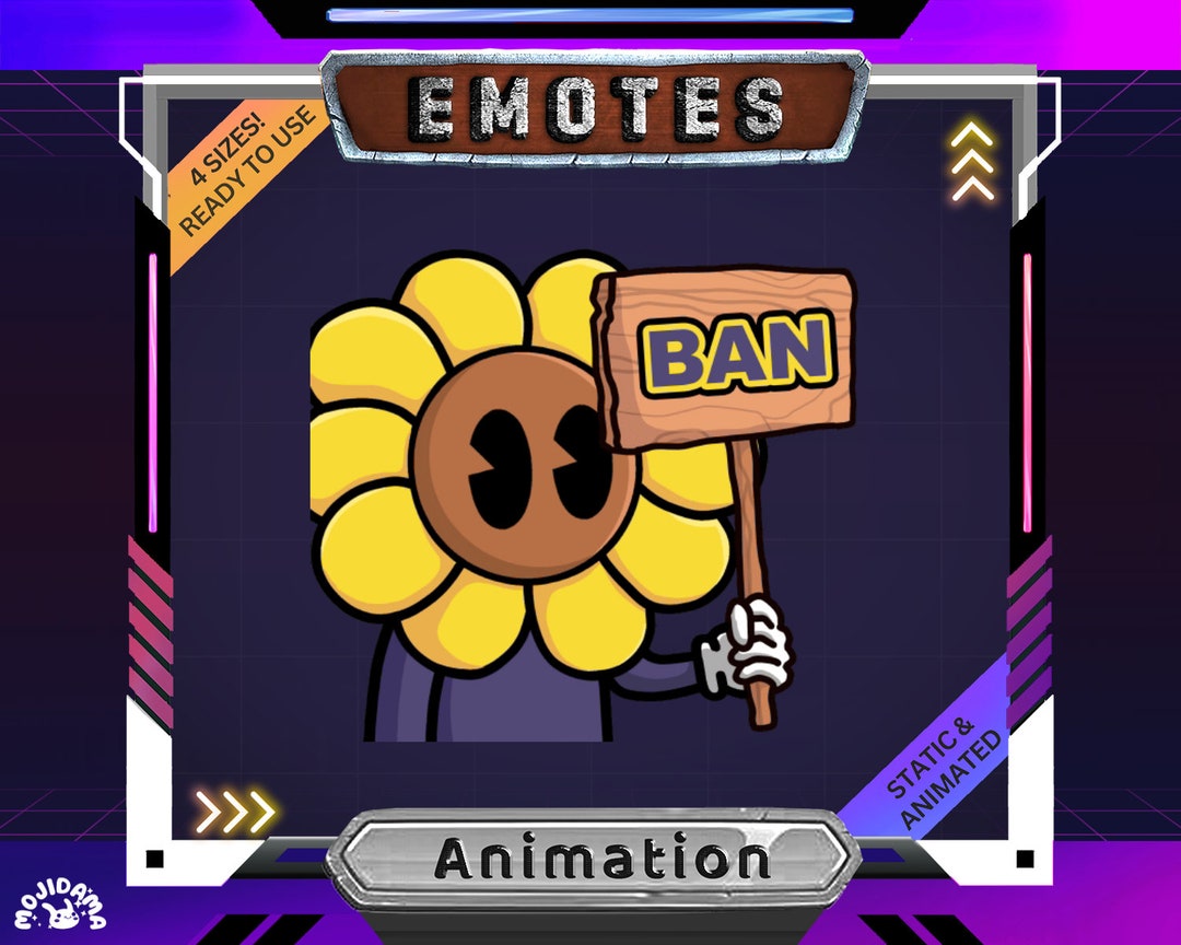 Ban Emotes Stream Animation Twitch Cute Cat Flower Rose Lily High Funny ...