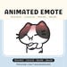 Grumpy Cat Animated Emote: Black and White Chibi Kitten (digital File ...