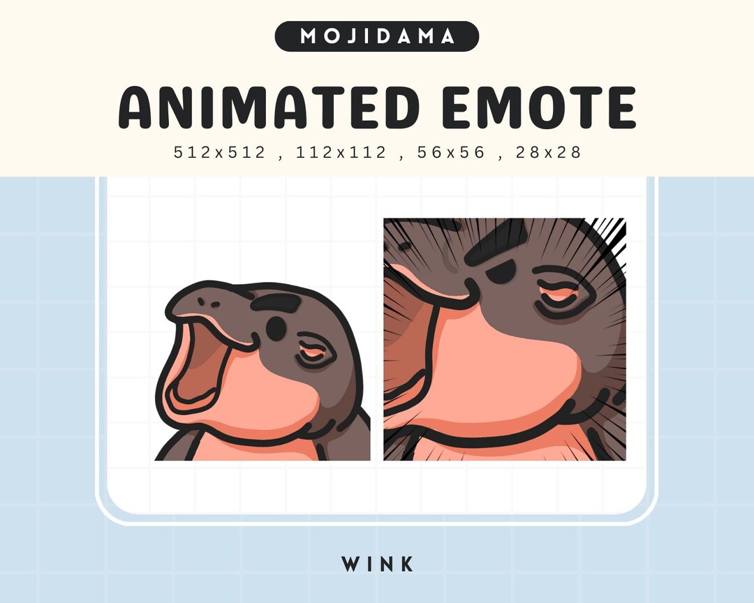 Hippopotamus Emotes Animated Twitch Serious Face Moodeng Animation ...