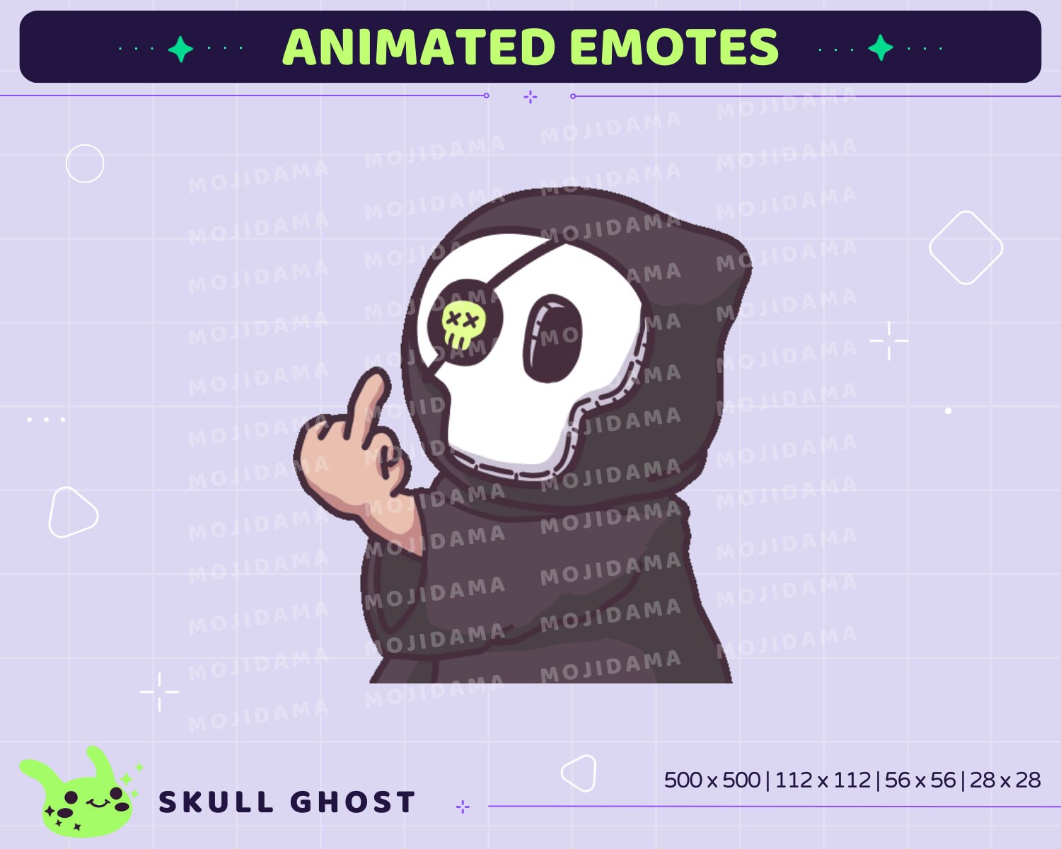Skull Ghost Animated Emotes Bundle: Twitch Stream Pack (GIF) - Etsy