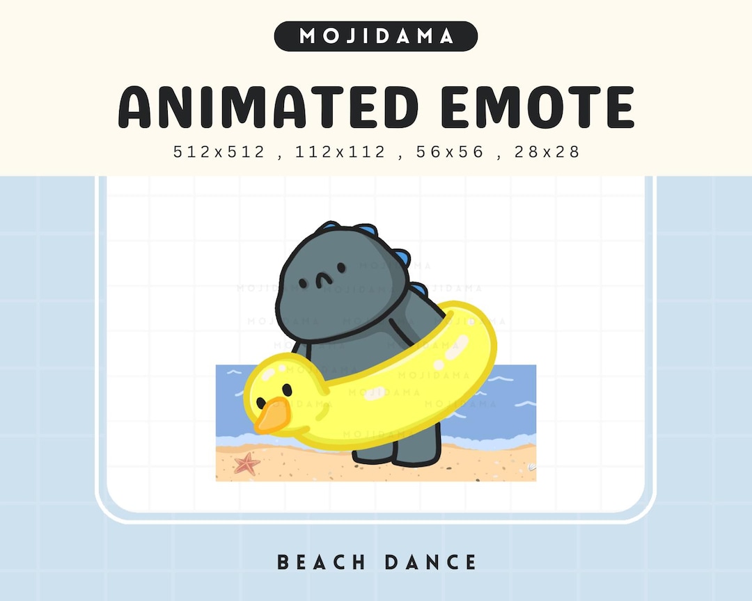 Godzilla Dance Emotes Animated Twitch Beach Kaiju Gojira Summer ...